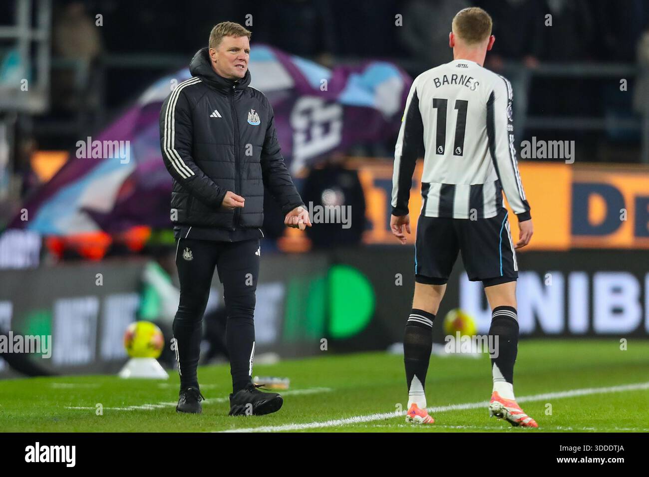 Newcastle United Manager Eddie Howe addresses Harvey Barnes Of ...