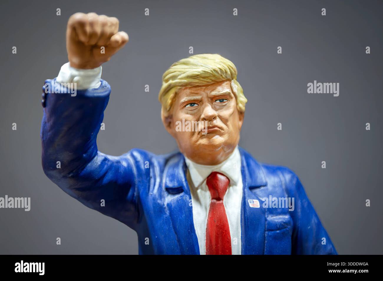 Handcrafted figurine depicting Donald Trump. Naples, Italy - December ...