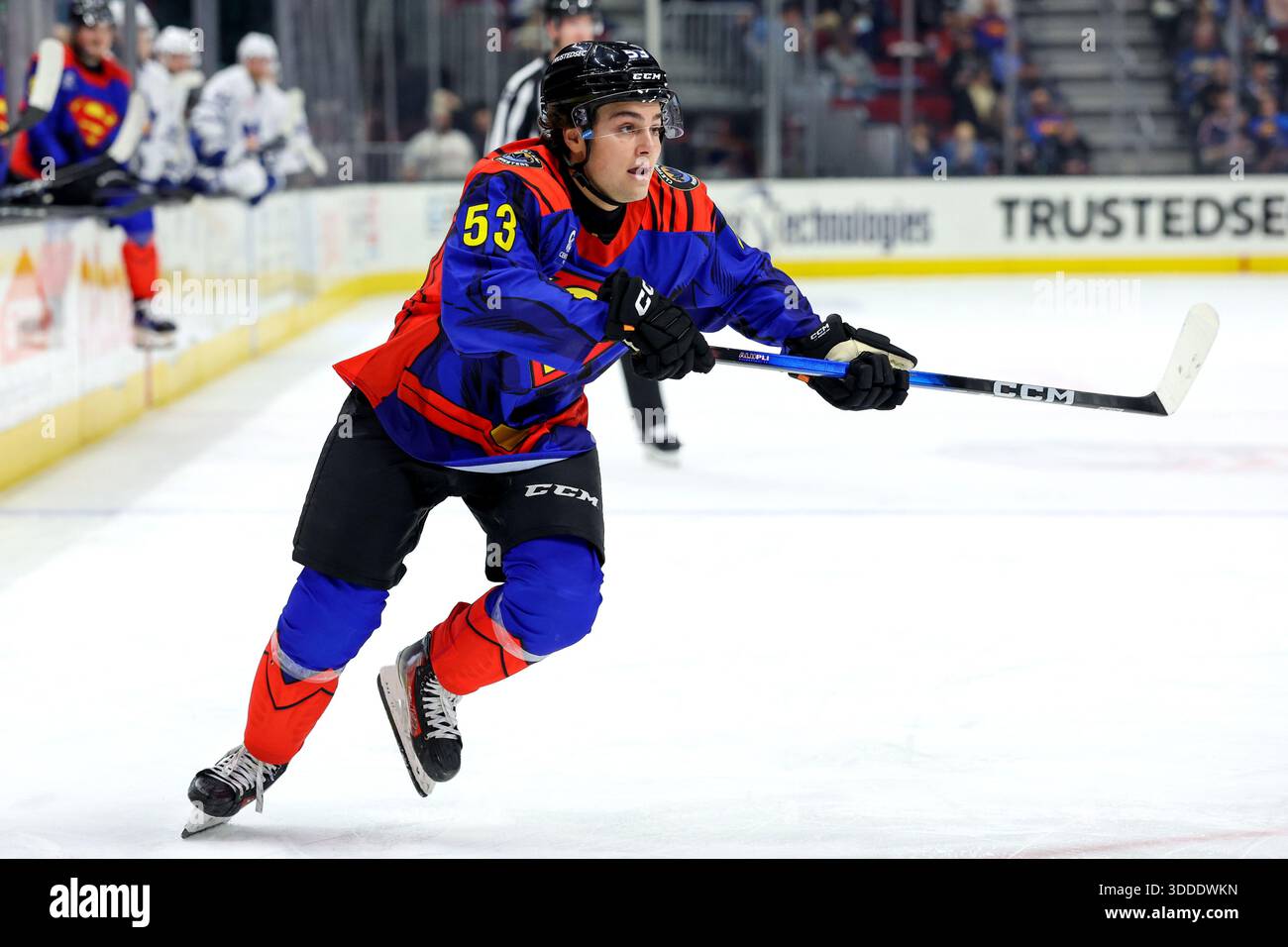 CLEVELAND, OH - DECEMBER 30: Cleveland Monsters left wing Luca Pinelli ...