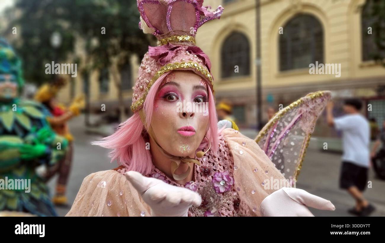 People participate in a Christmas parade in Sao Paulo, Brazil, 30 ...