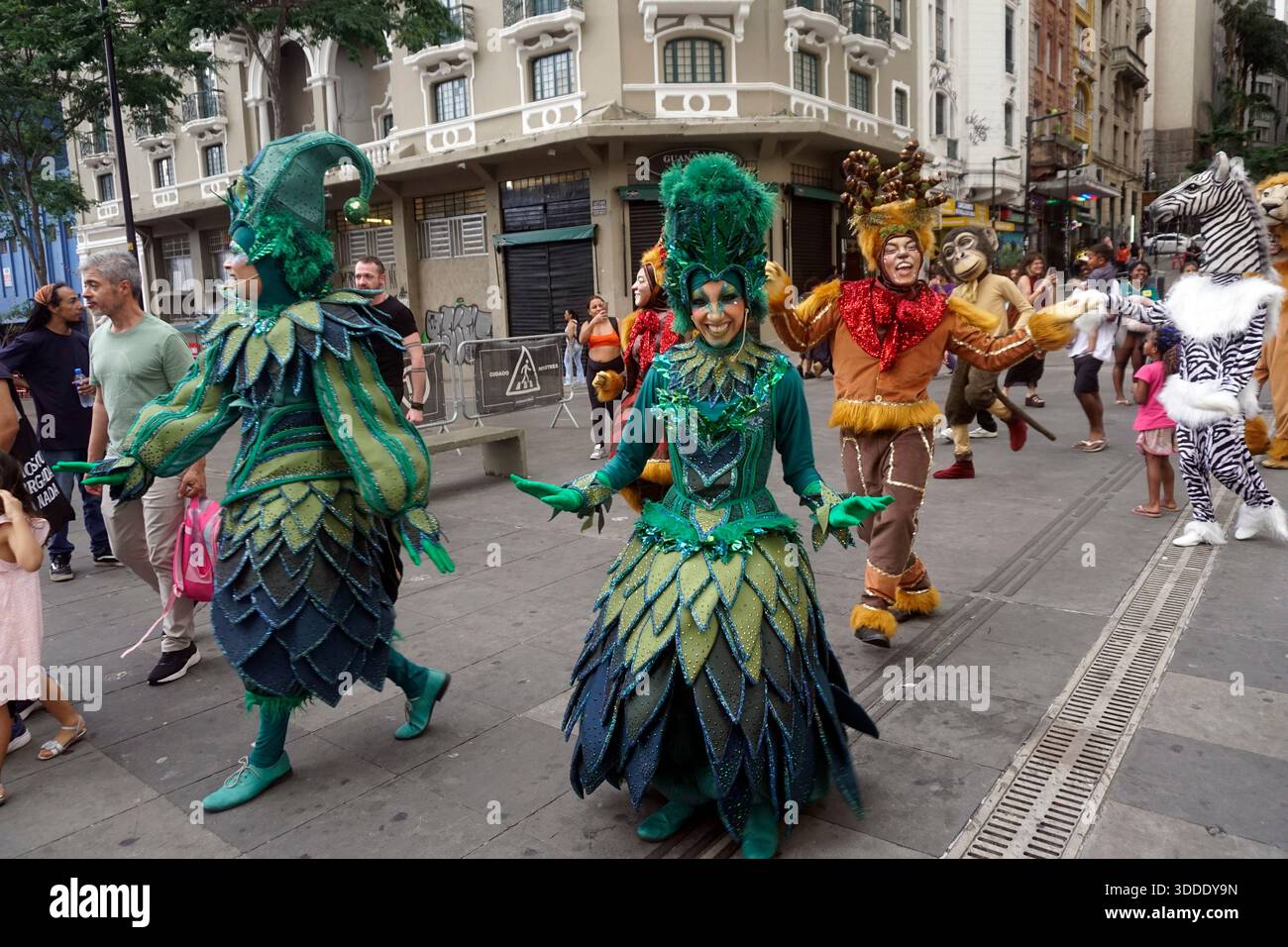 People participate in a Christmas parade in Sao Paulo, Brazil, 30 ...