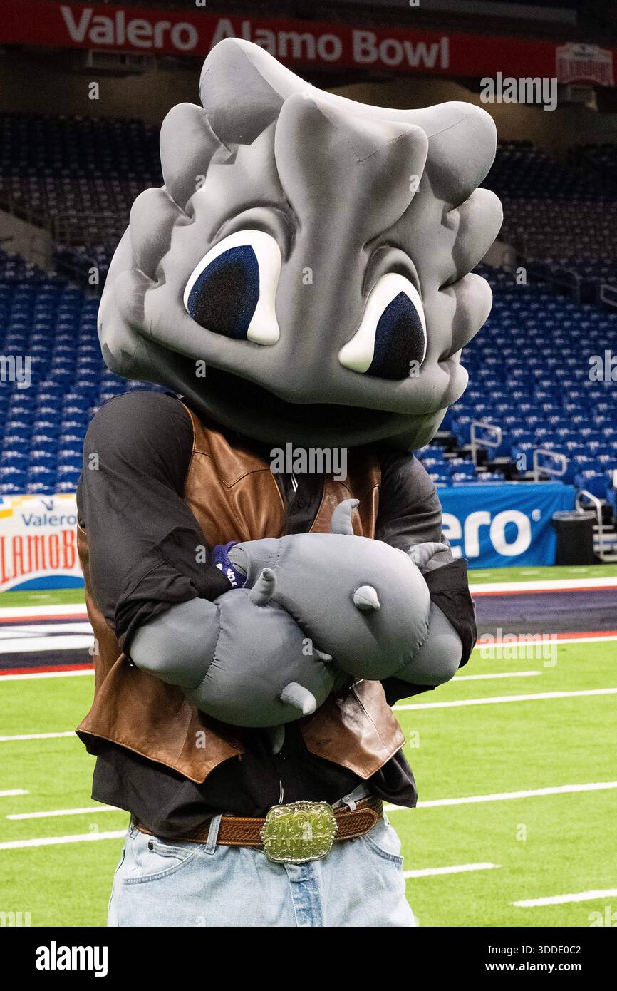 December 30, 2025: TCU Horned Frogs mascot Super Frog in action during ...