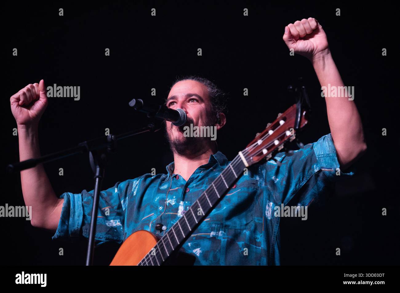 Singer Mr Kilombo performs live during a concert at La Riviera in ...