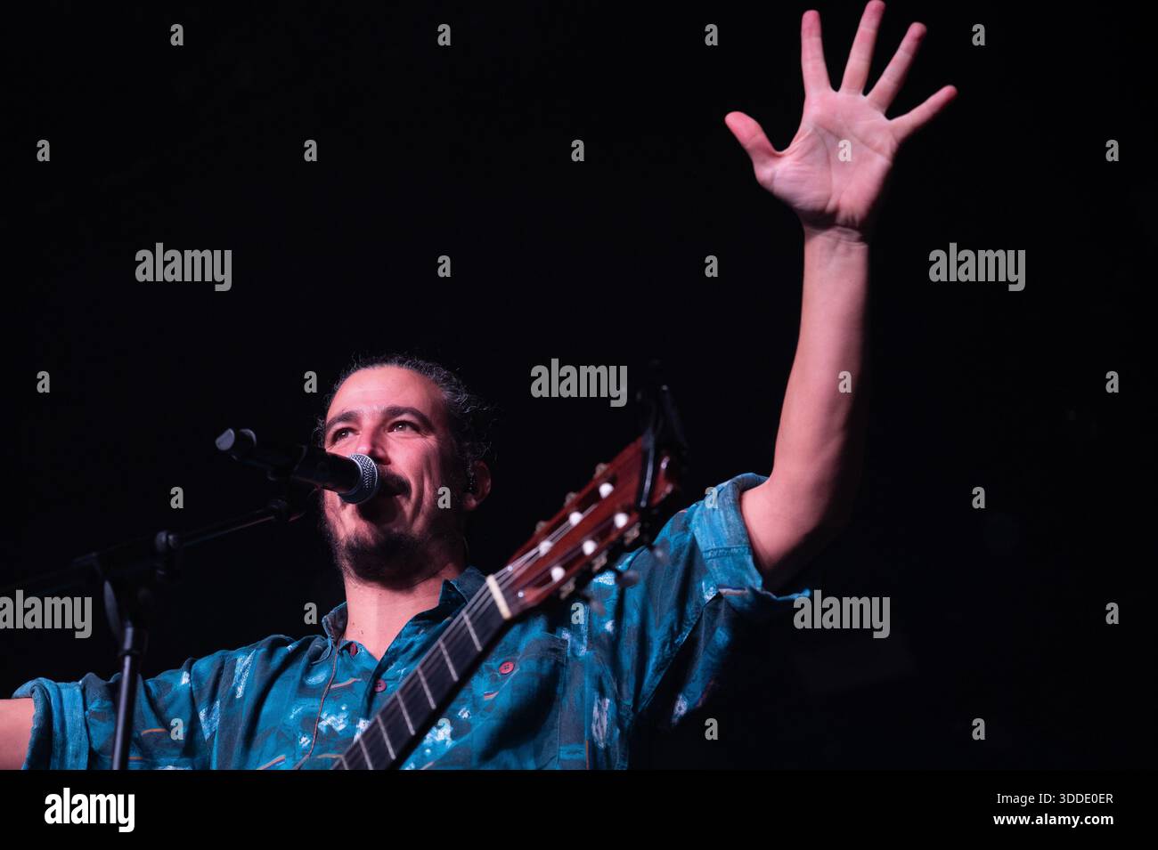 Singer Mr Kilombo performs live during a concert at La Riviera in ...