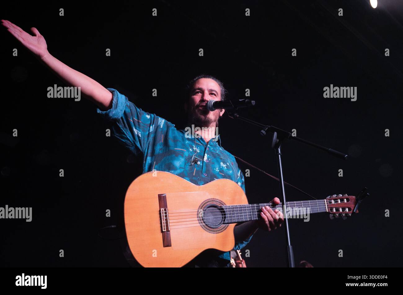 Singer Mr Kilombo performs live during a concert at La Riviera in ...