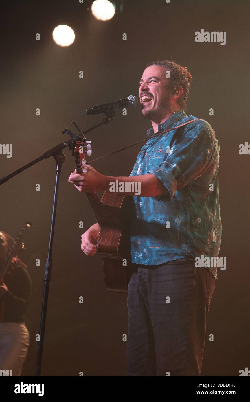 Singer Mr Kilombo performs live during a concert at La Riviera in ...