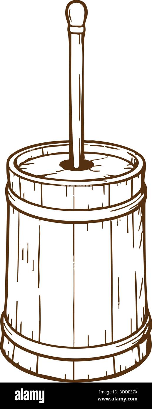 Butter churn cafe Stock Vector Images - Alamy