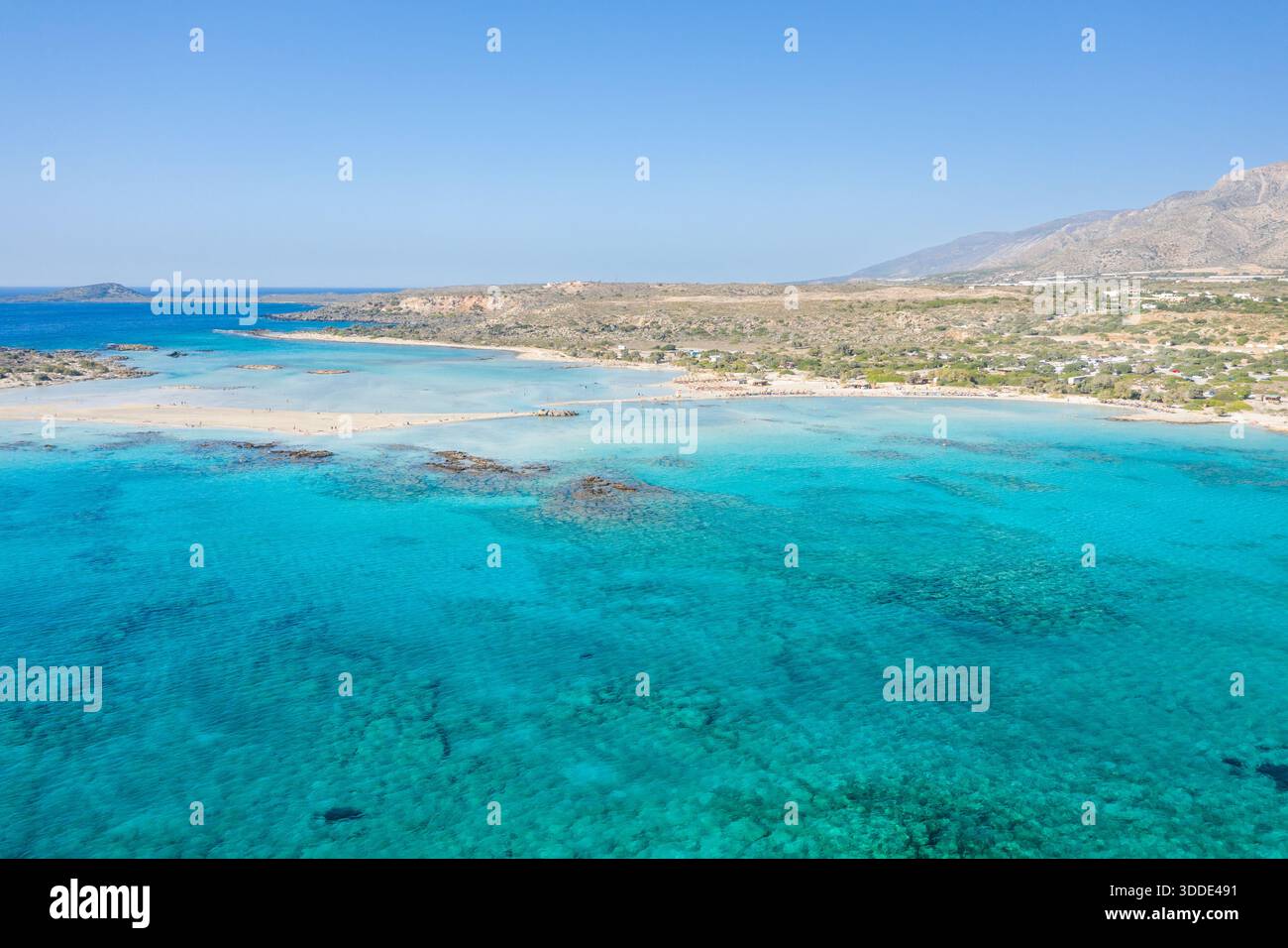 Aerial perspective reveals tranquil shallows hi-res stock photography ...