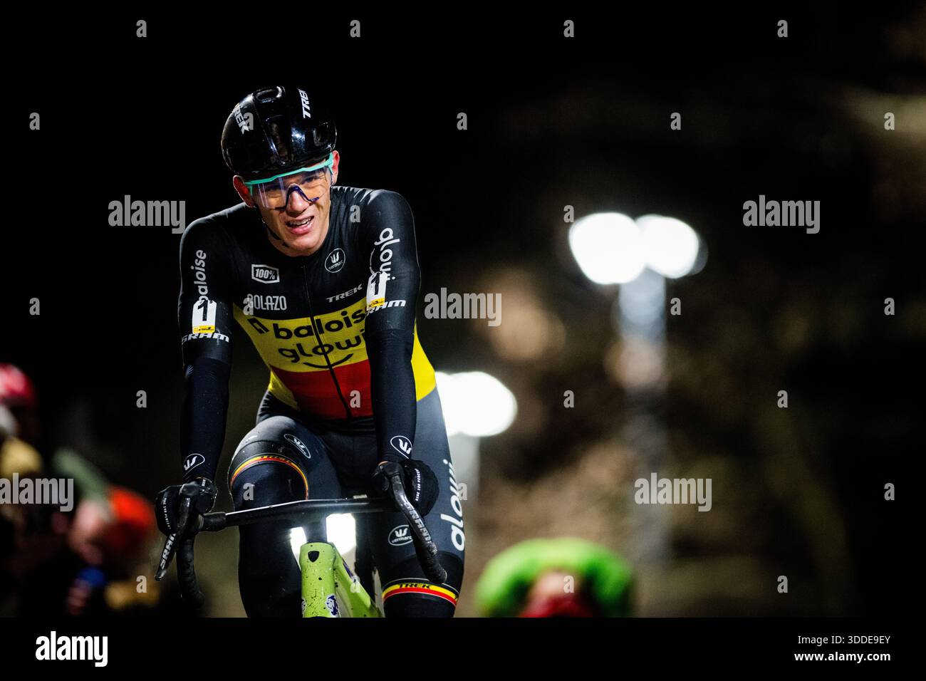 Belgian Thibau Nys pictured in action during the men elite race of ...