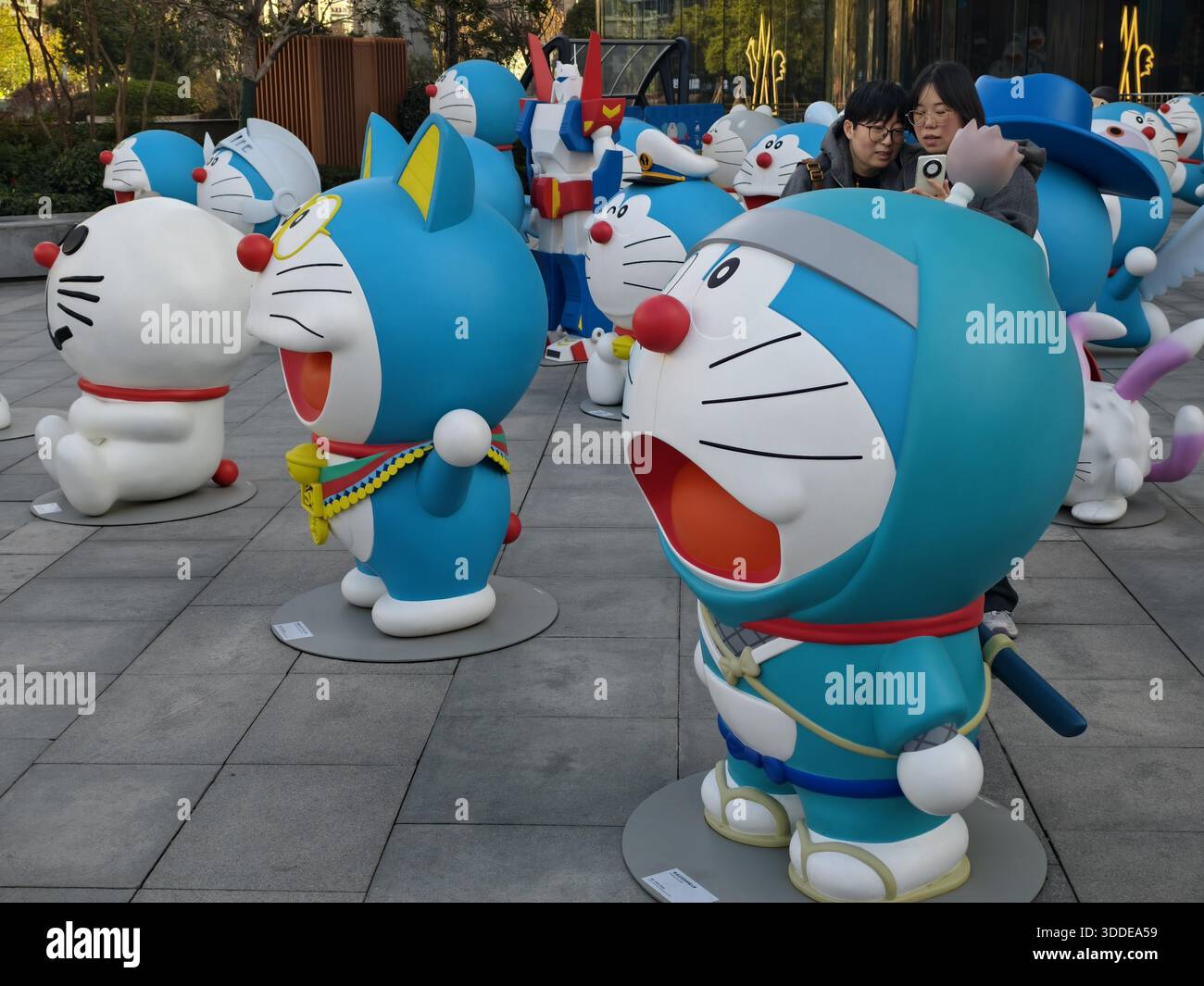 A Doraemon & FRIENDS exhibition is displayed in Wuhan City, central ...