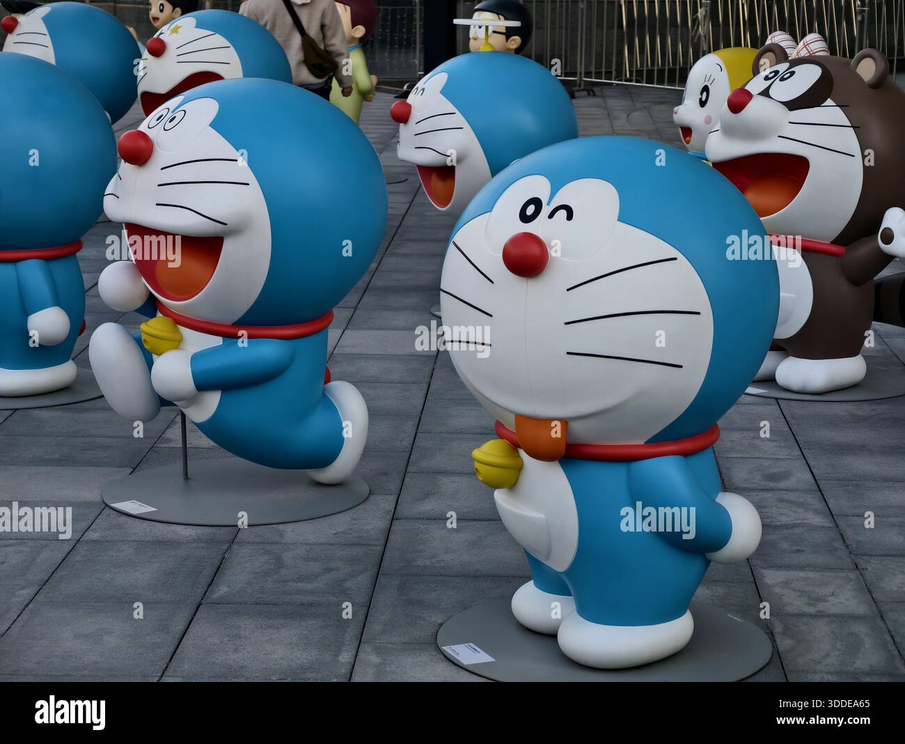 A Doraemon & FRIENDS exhibition is displayed in Wuhan City, central ...