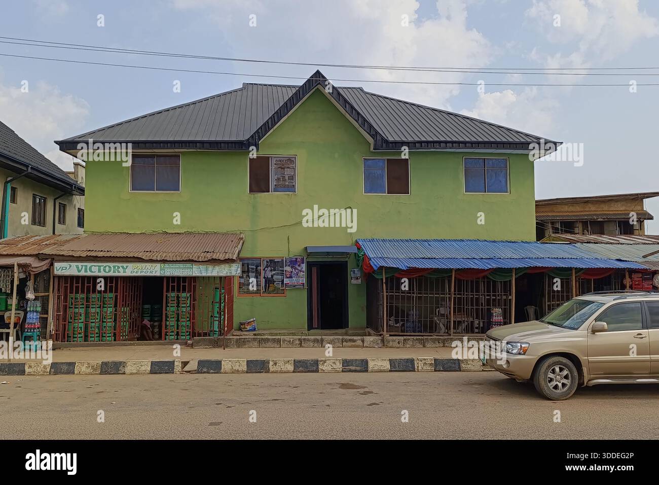 A view of Anthony Joshua's relative's home, in Makun Sagamu, Nigeria ...