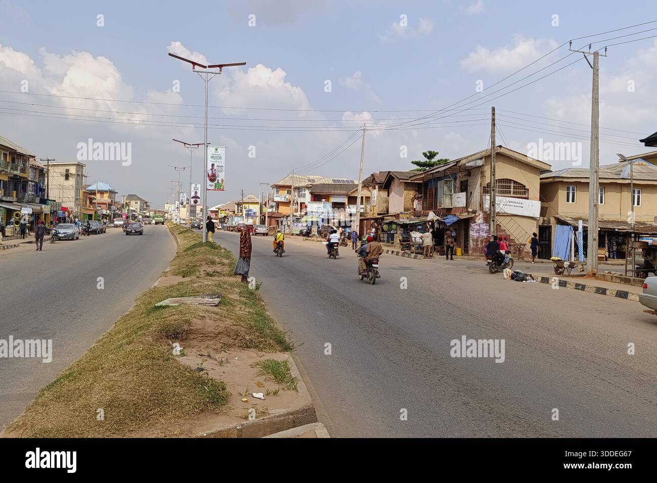 A view of a street in the hometown of Anthony Joshua's grandfather, in ...