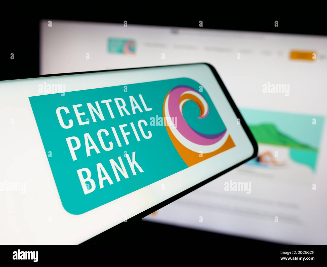 In this photo illustration, a smartphone with the logo of financial ...