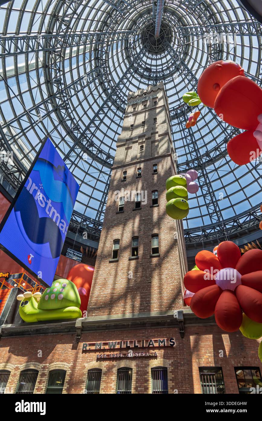 Historic Coops shot tower in Central Shopping Centre, Melbourne ...