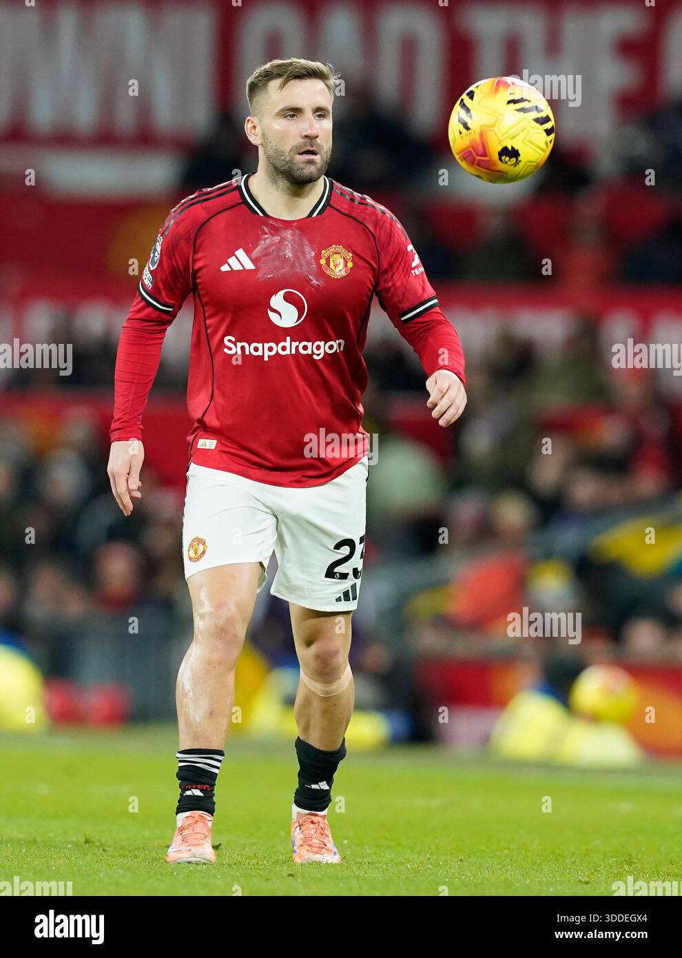 Manchester, England, 30th December 2025. Luke Shaw of Manchester United ...