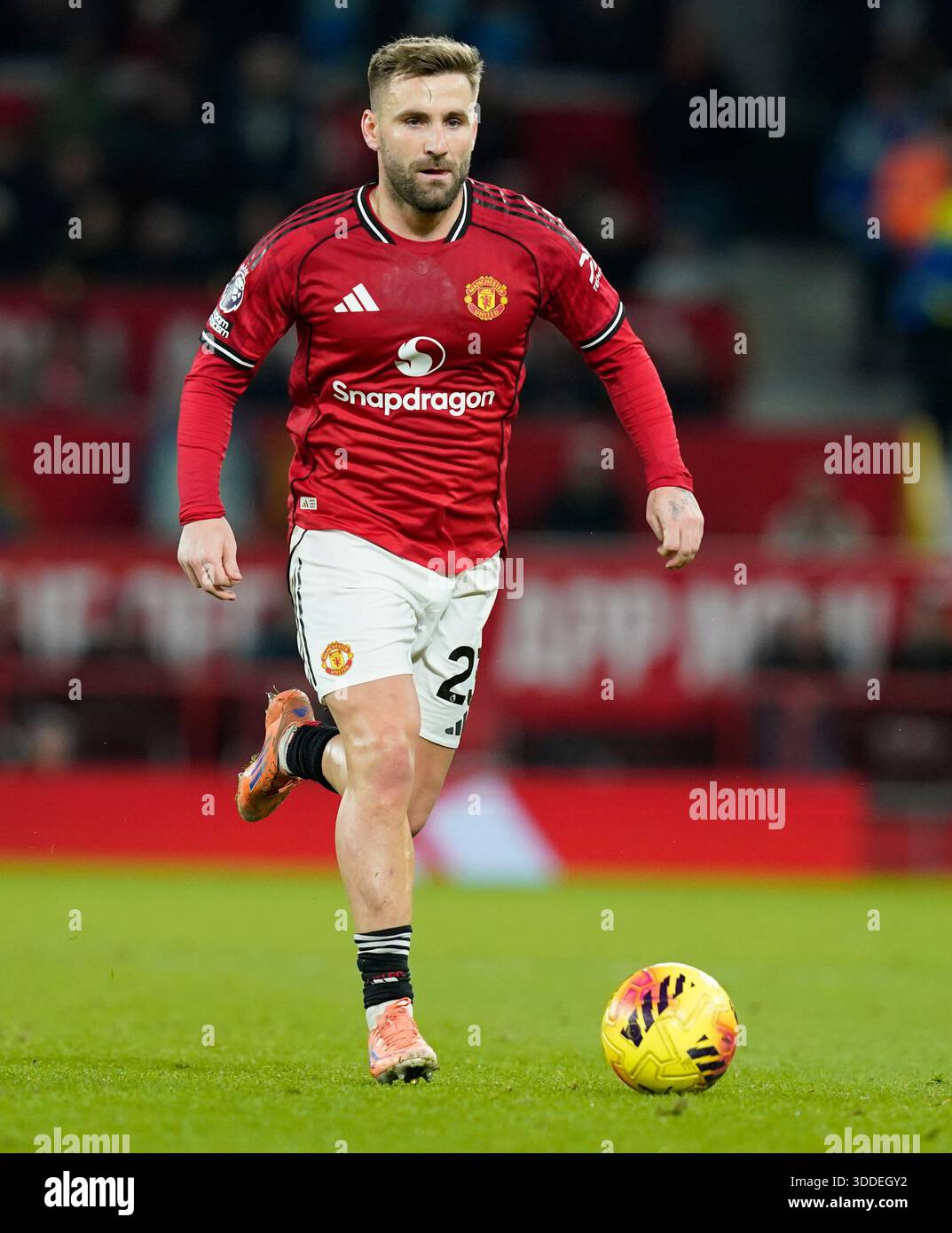 Manchester, England, 30th December 2025. Luke Shaw of Manchester United ...