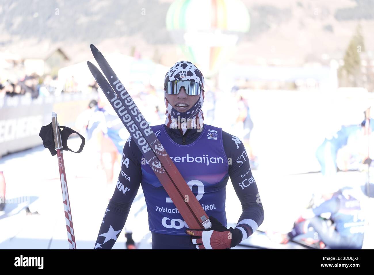 Toblach, Italy 20251231. Lars Heggen at the finish line after the 5 km ...