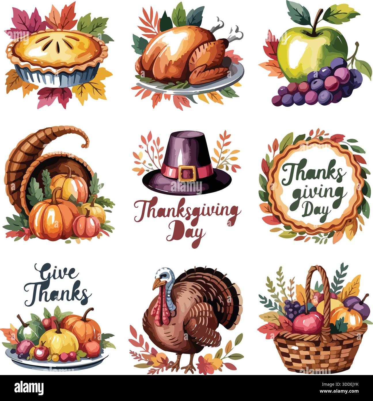 Thanksgiving themed squares hi-res stock photography and images - Alamy
