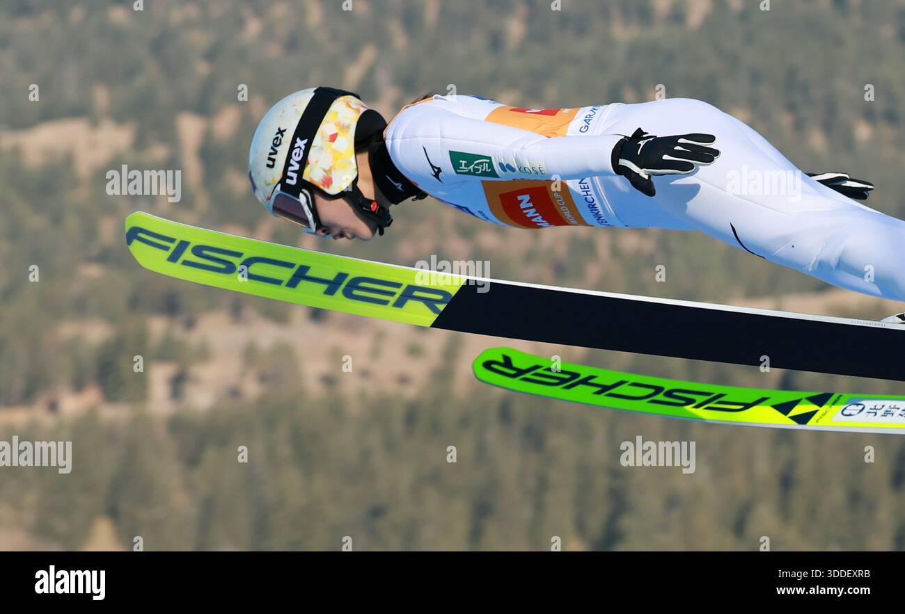 Nozomi MARUYAMA of Japan soars in the air during round 1 of the women's ...