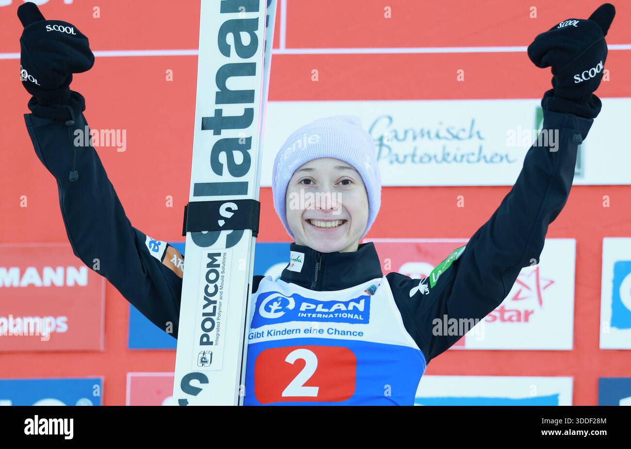 PREVC Nika of Slovenia poses for photos during an award ceremony for ...
