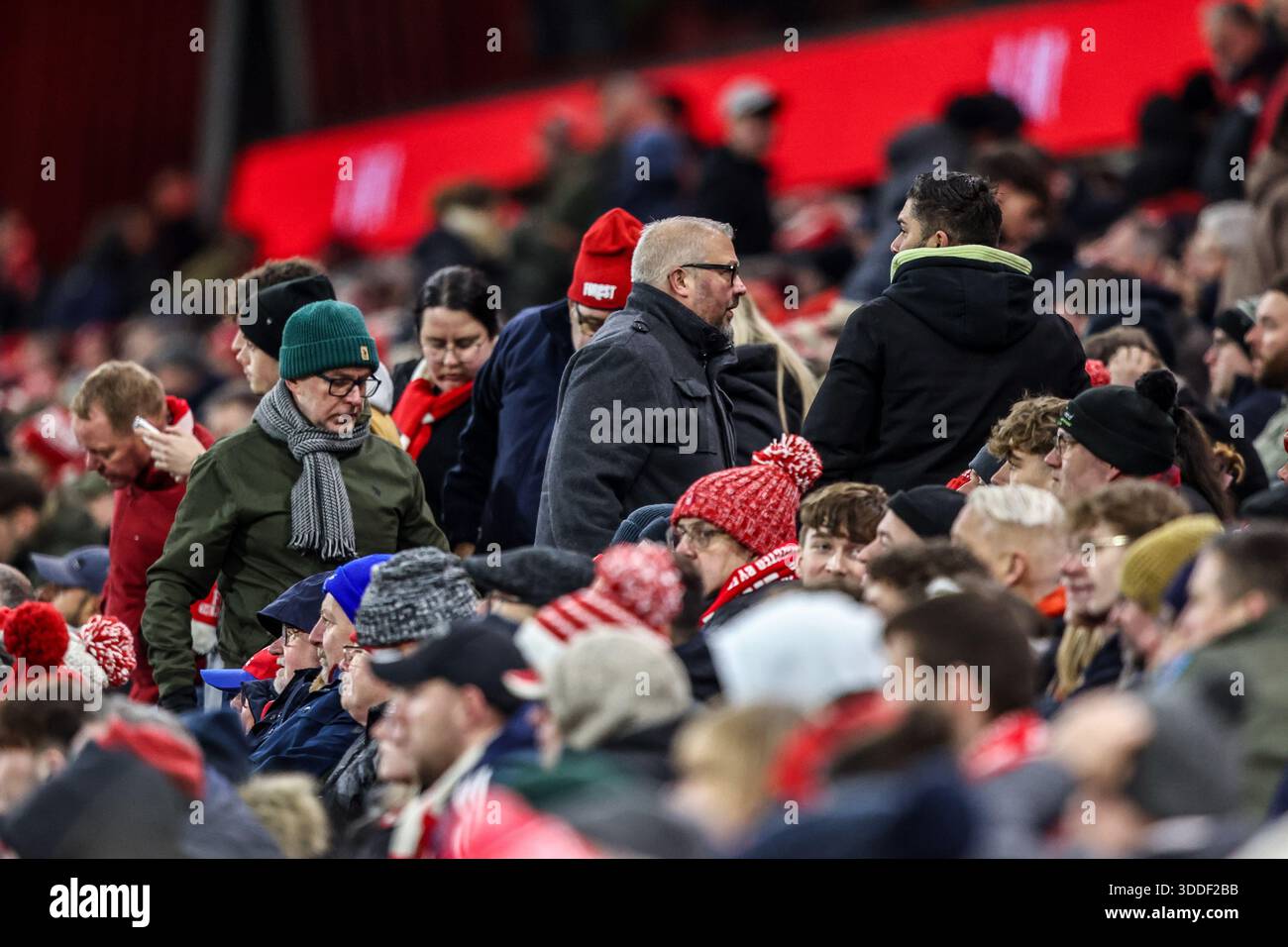 Nottingham Forest fans make their way to the exits during the Premier ...