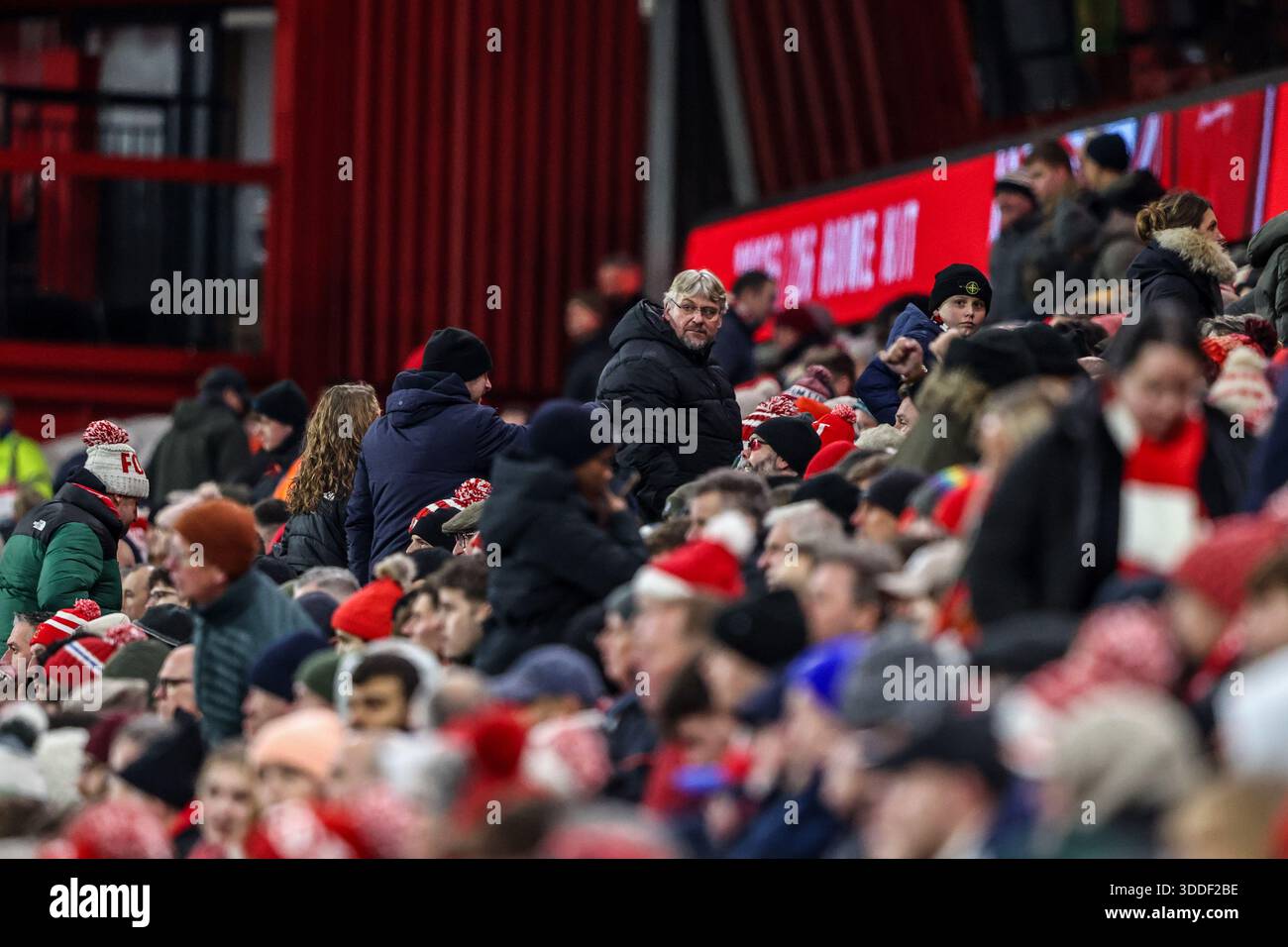Nottingham Forest fans make their way to the exits during the Premier ...