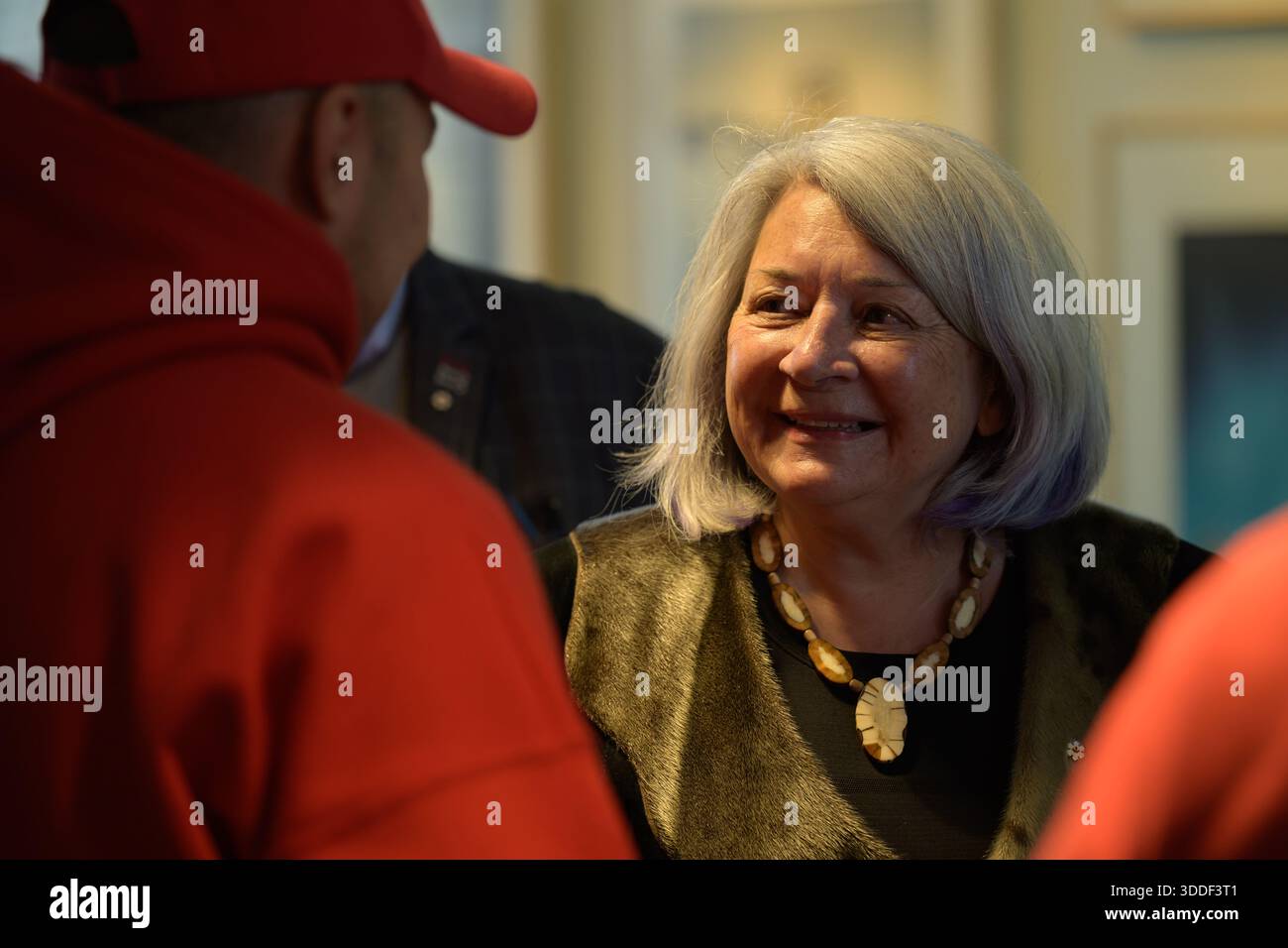 Governor General Mary Simon is greeted by members of the Canadian ...