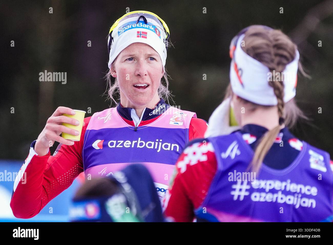 Toblach, Italy 20251231. Astrid Øyre Slind finishes after 5 km heat ...