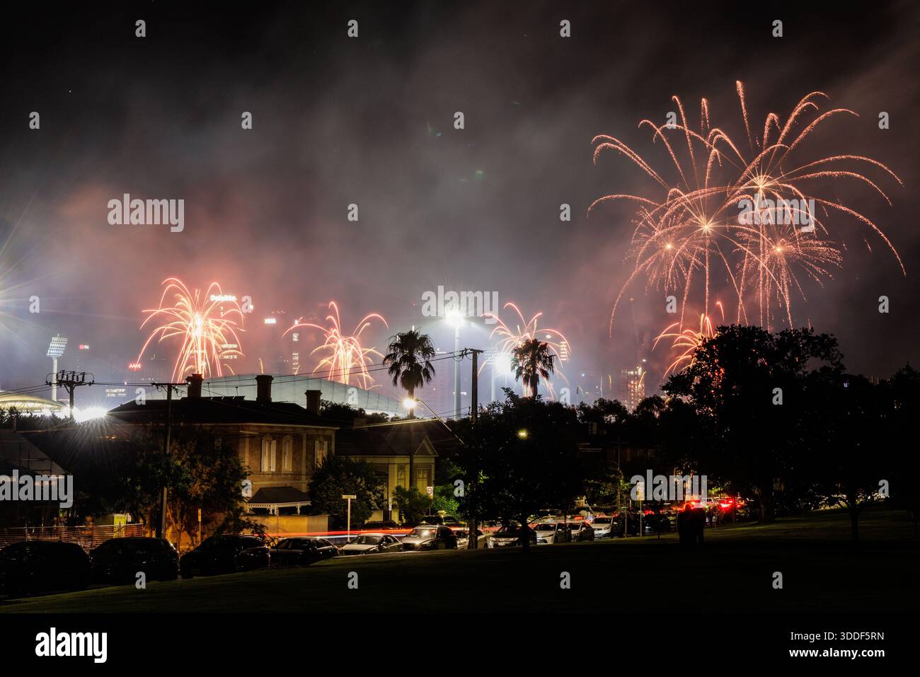 Fireworks display during New Year's Eve festivities in Adelaide ...