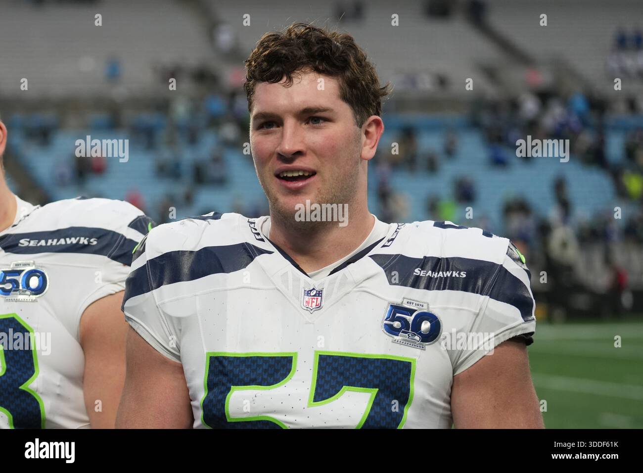 Seattle Seahawks linebacker Connor O'Toole (57) leaves the field ...