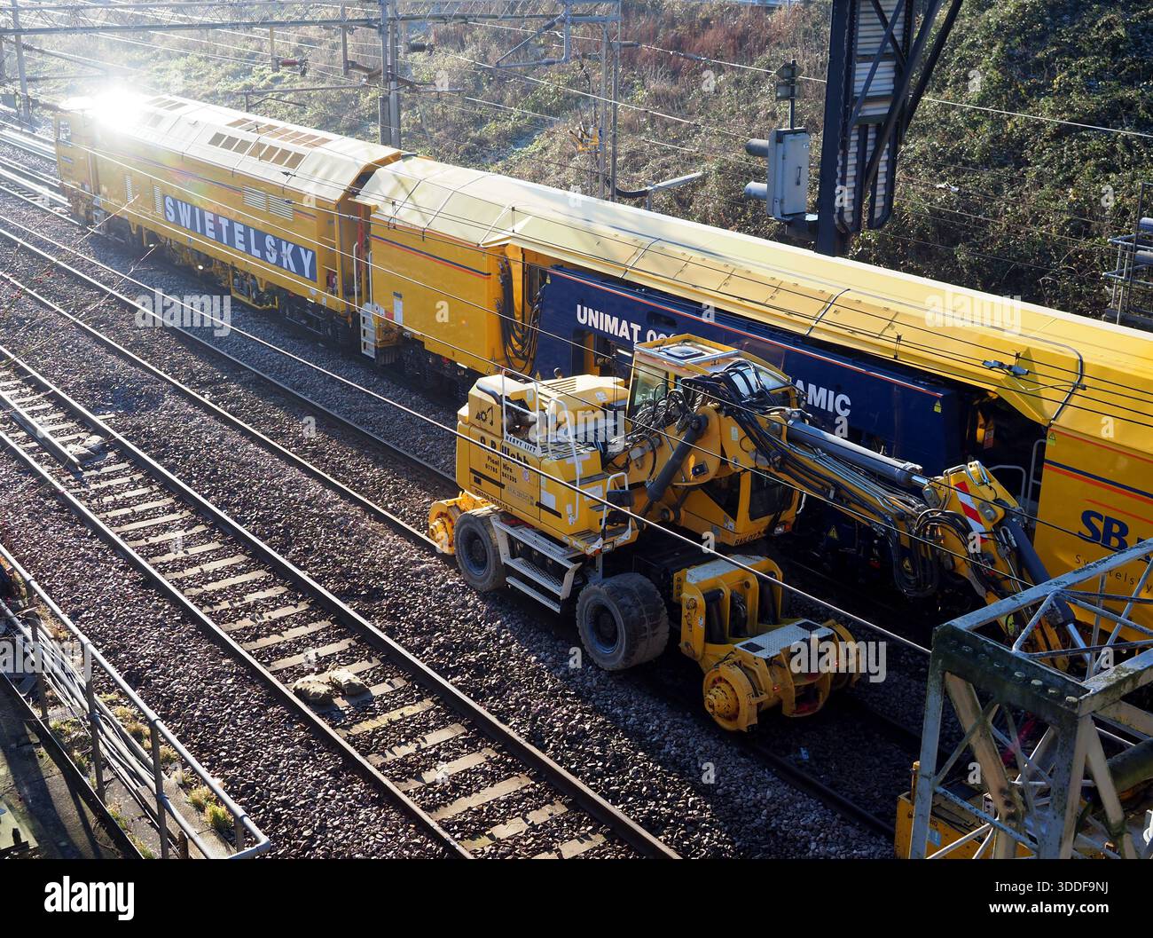 Upgrade works at Hanslope Junction, December 2025, Buckinghamshire, UK ...