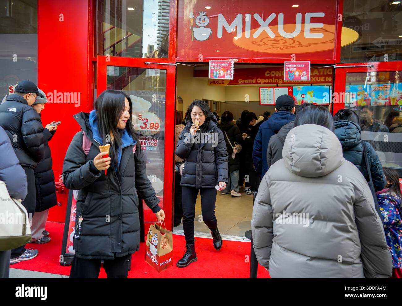 Grand opening of a branch of the Chinese soft serve ice cream and ...