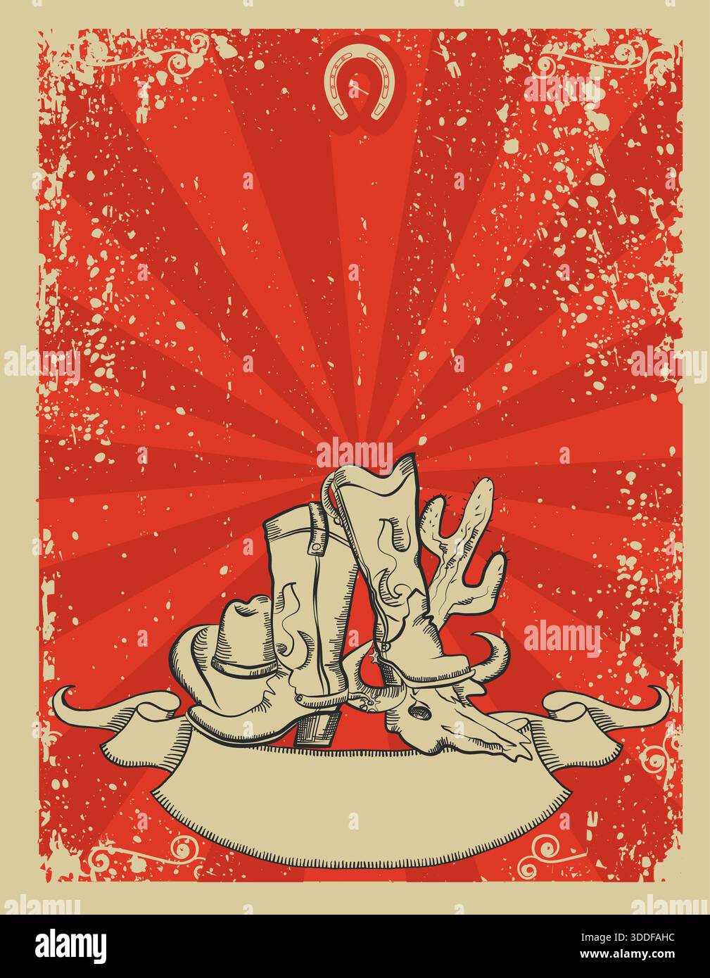 Cowboy elements wild western Stock Vector Images - Alamy