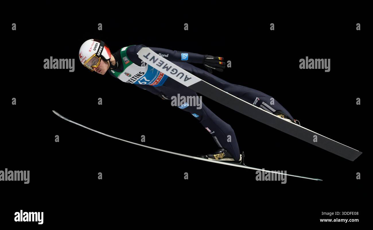 RAIMUND Philipp of Germany soars in the air during the qualification of ...