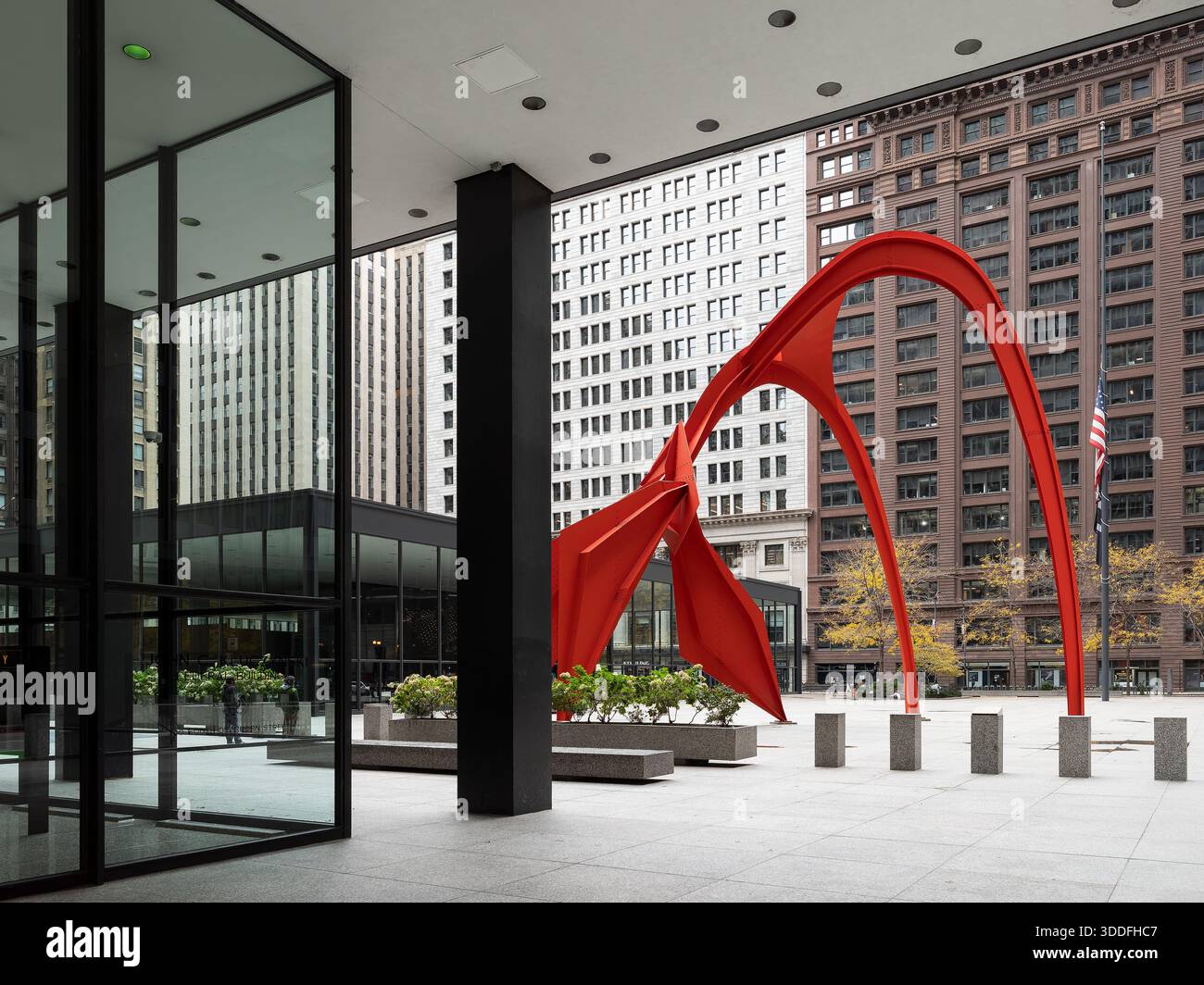Flamingo, Location: Chicago IL, Artist: Alexander Calder Stock Photo ...