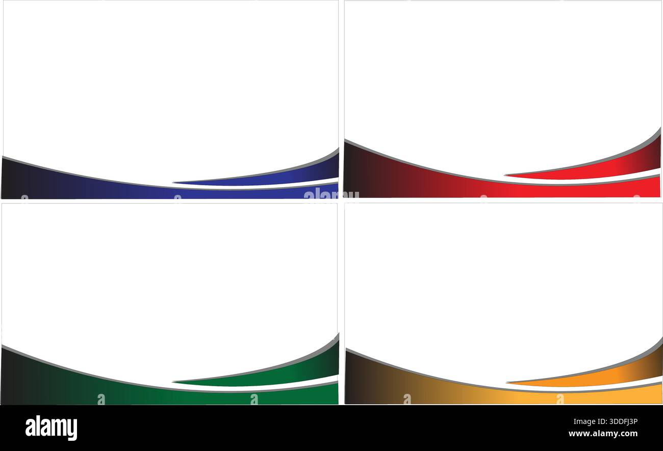 Abstract Corporate Wave Background Set Modern Business Banner Design ...