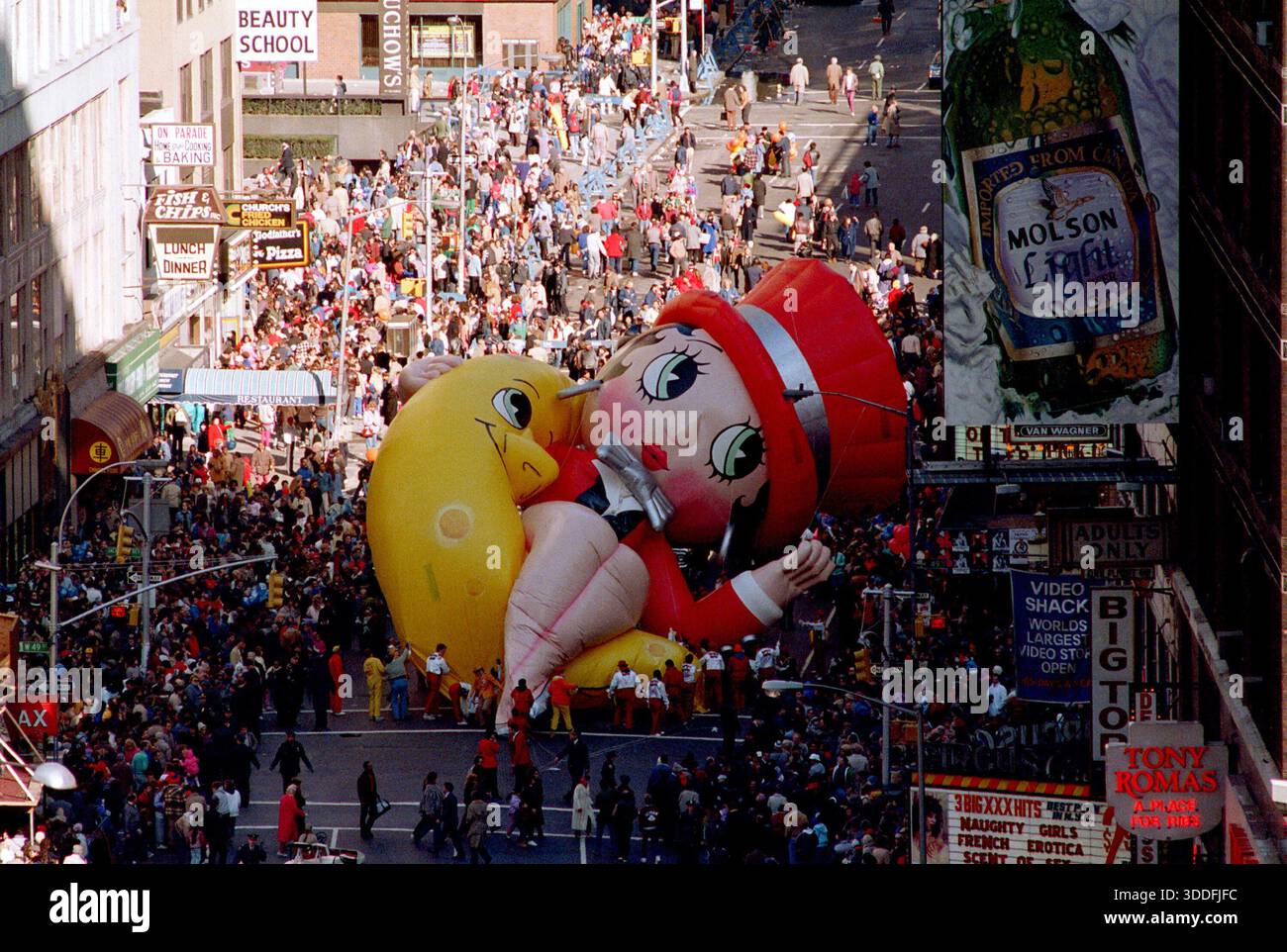 FILE - Betty Boop collapses on Broadway near 49th Street as handlers ...