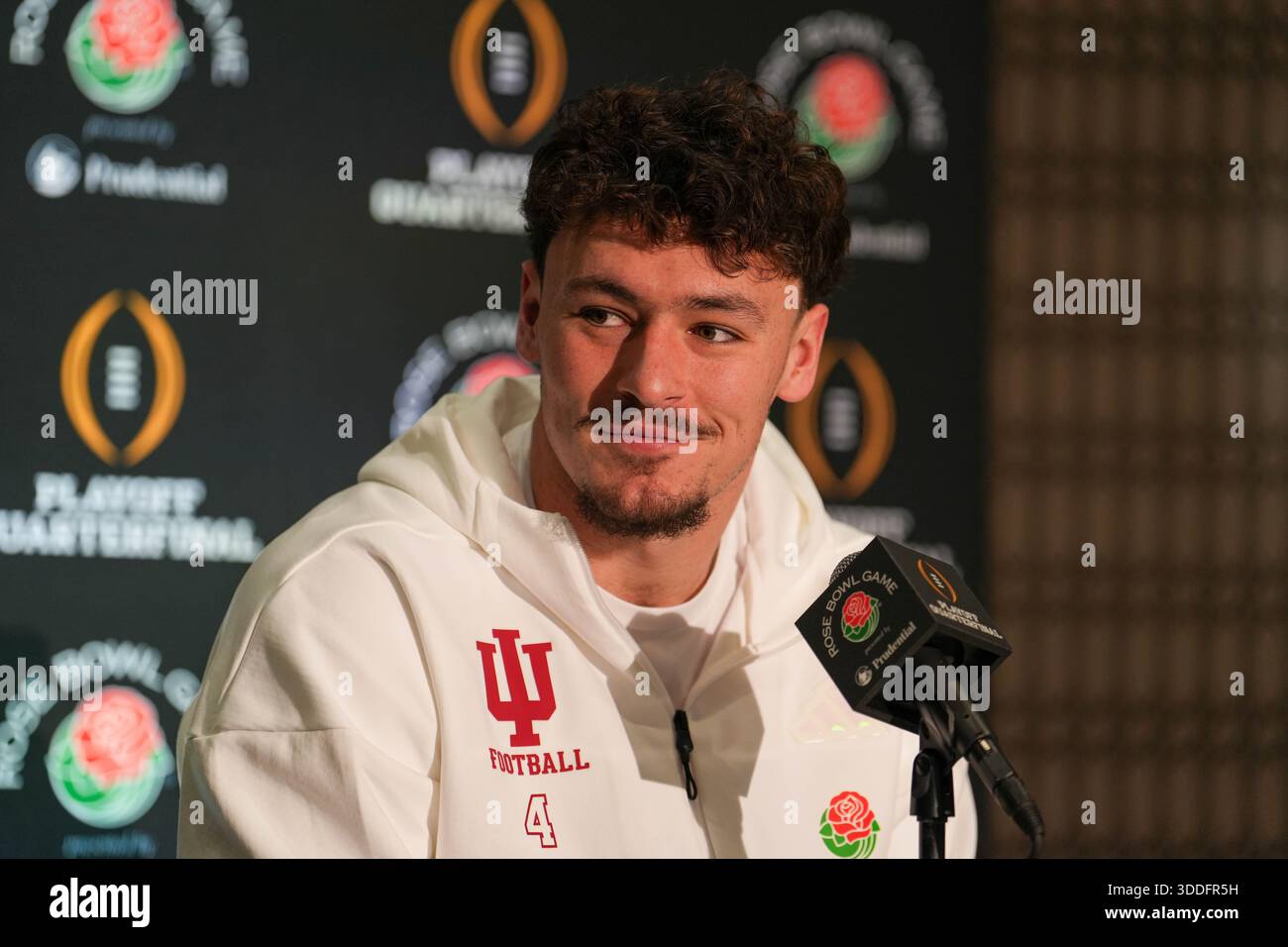 Indiana Hoosiers linebacker Aiden Fisher (4) during media day for the ...