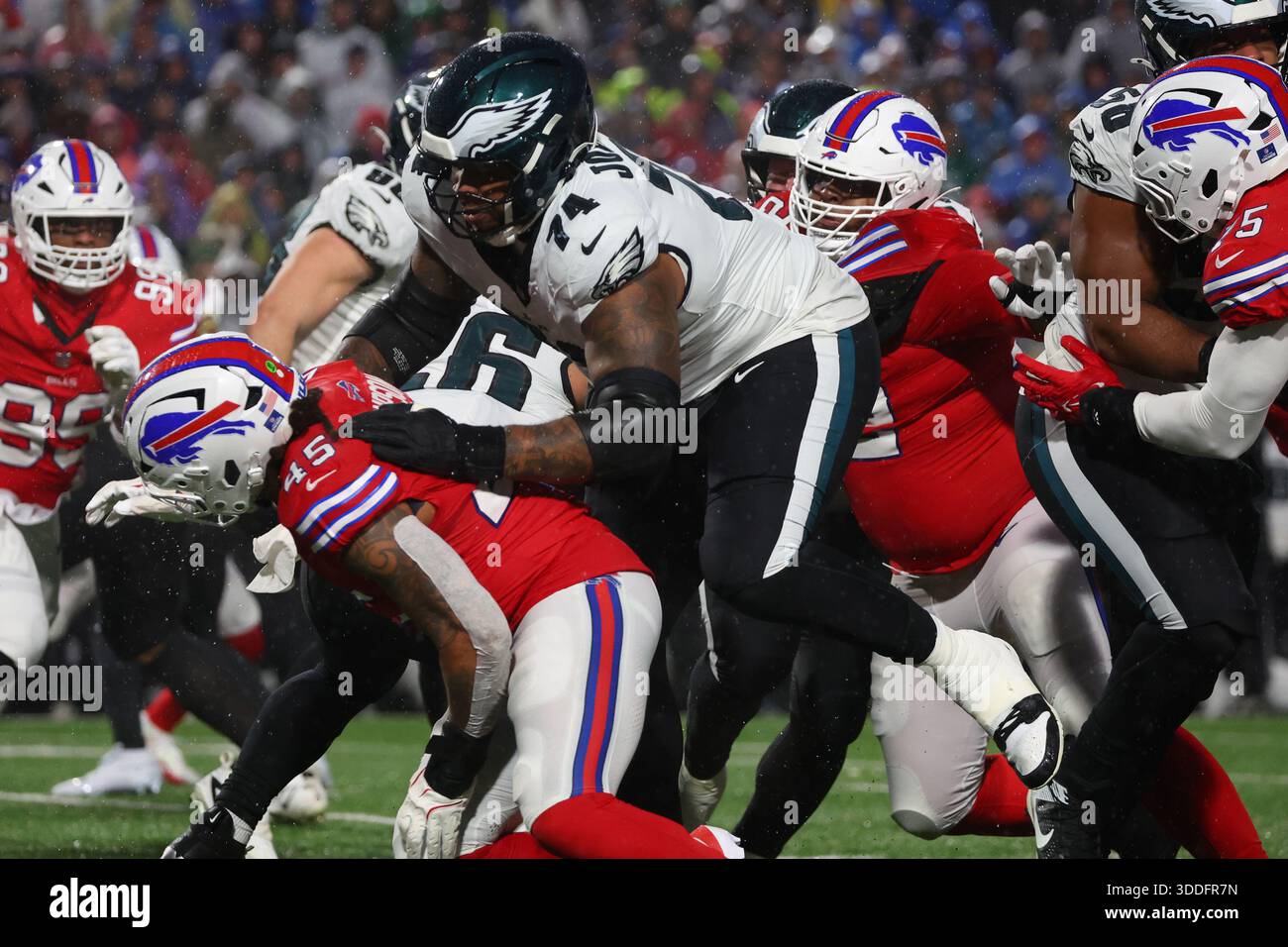 Philadelphia Eagles offensive tackle Fred Johnson (74) blocks during ...