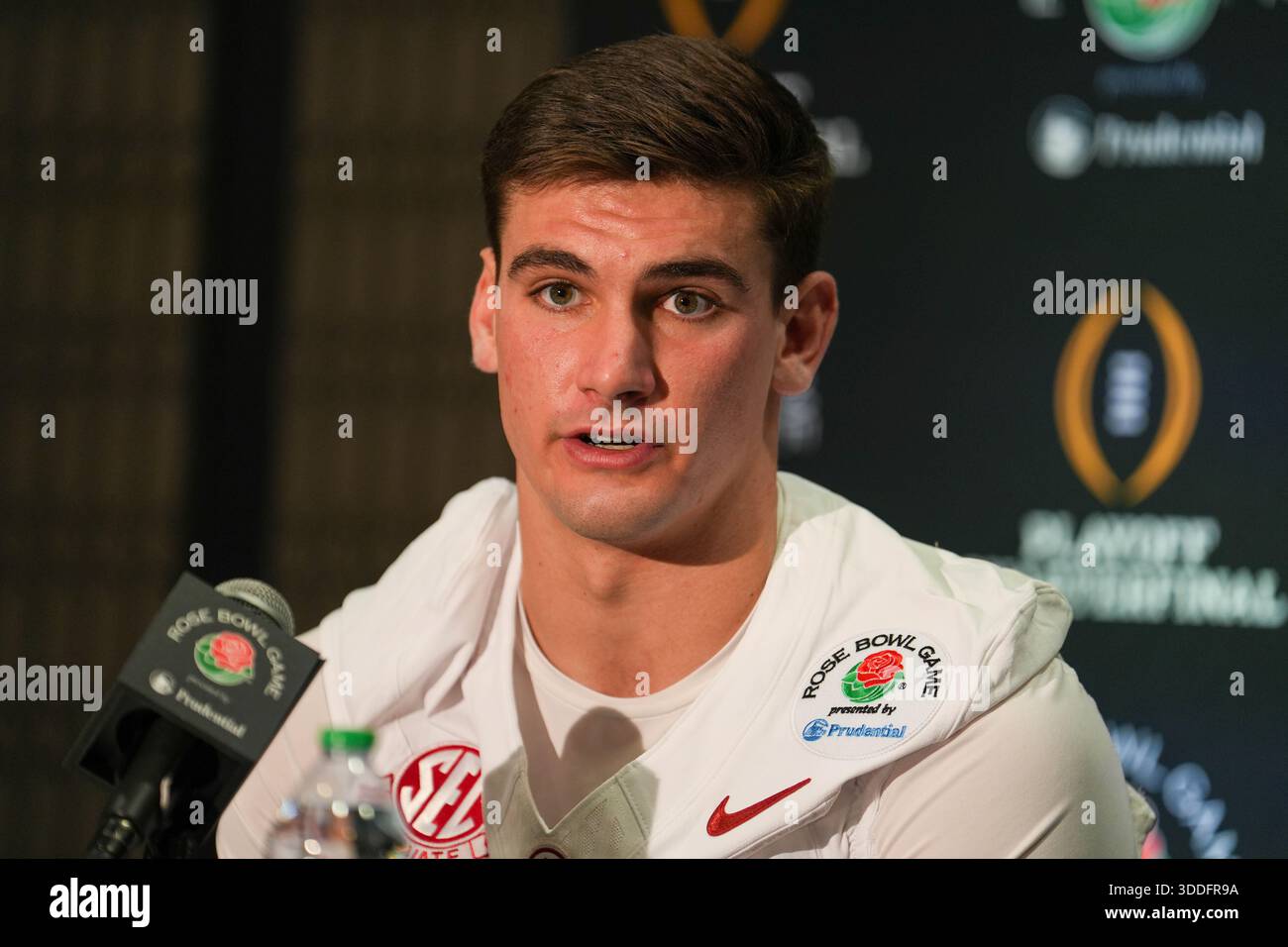 Alabama Crimson Tide quarterback Ty Simpson (15) during media day for ...