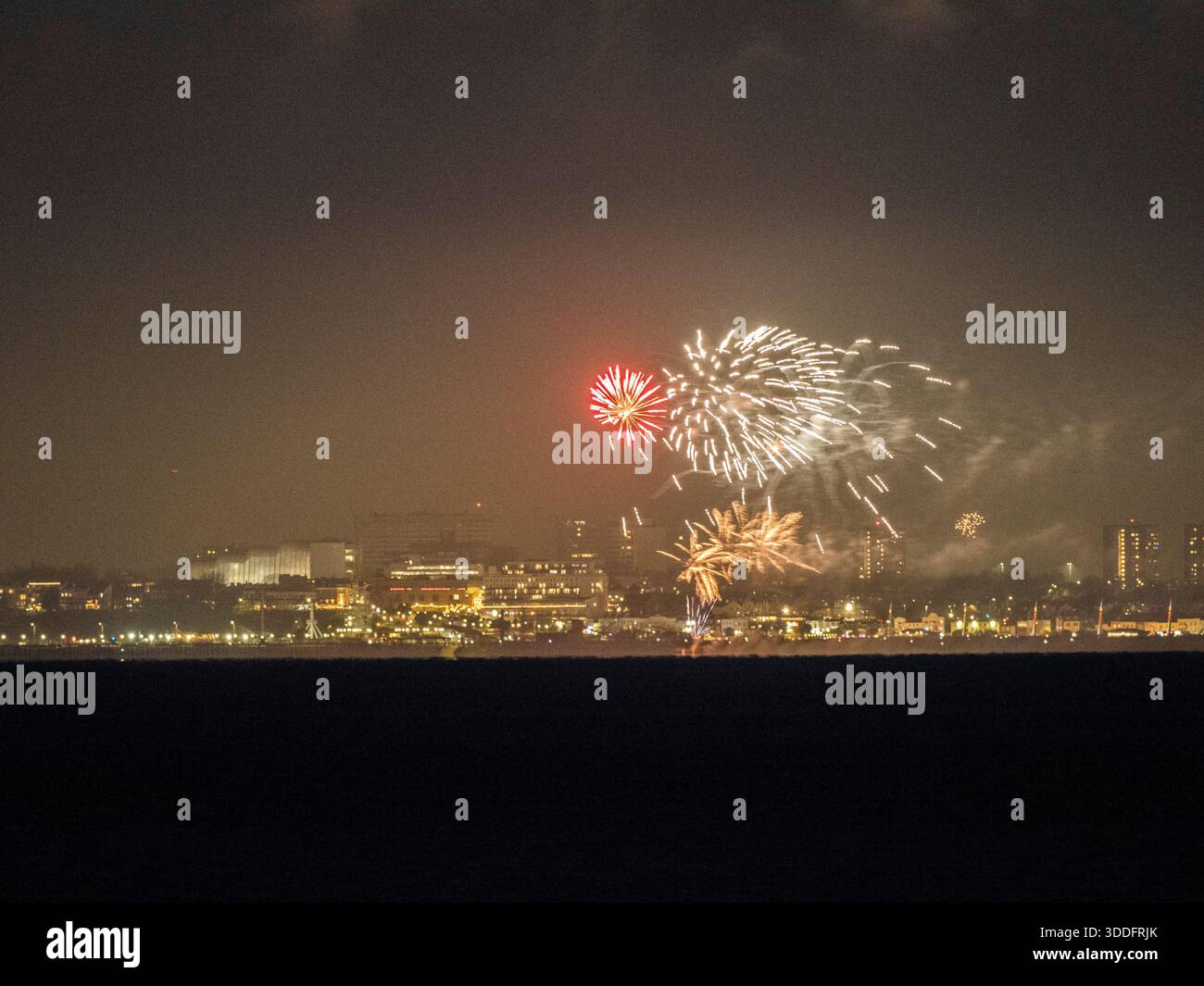 Sheerness, Kent, UK. 31st Dec, 2025. The Southend-on-sea in Essex 6pm ...