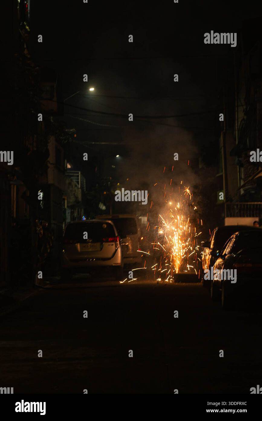 January 1, 2026, Quezon City, Metro Manila, Philippines: Pyrotechnic ...