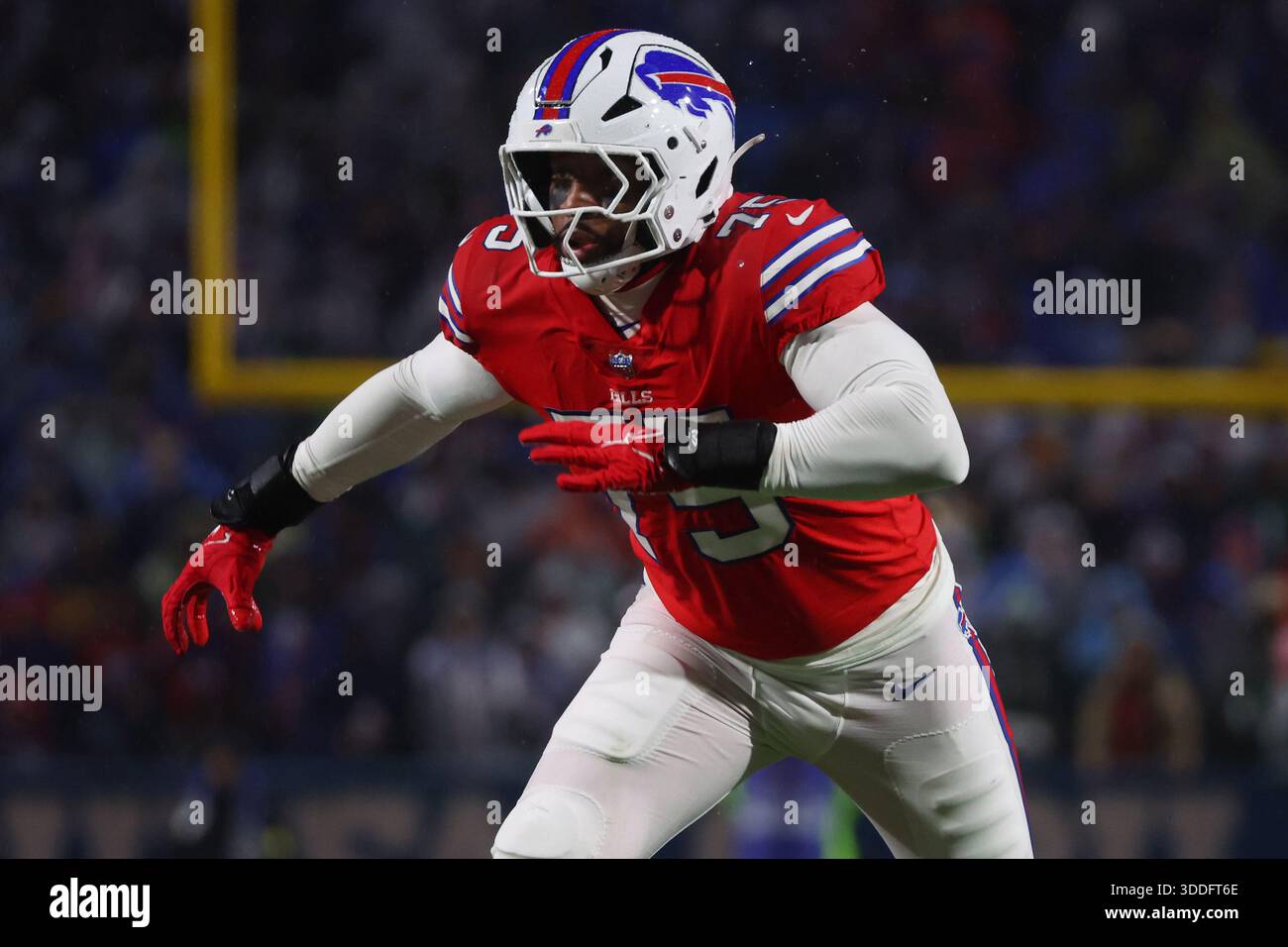 Buffalo Bills defensive end Andre Jones Jr. (75) rushes during the ...