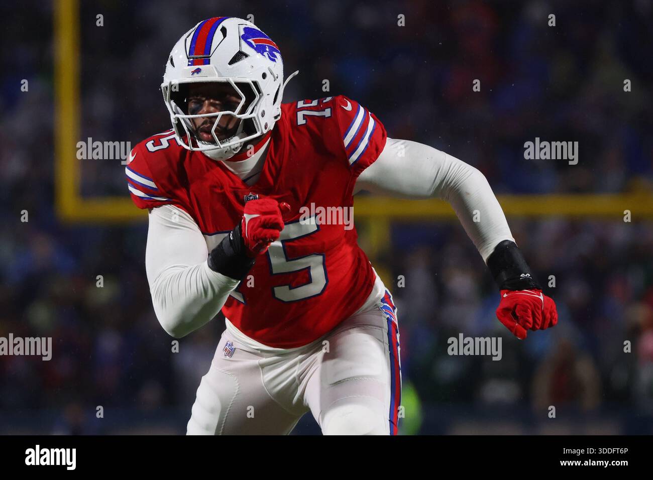 Buffalo Bills defensive end Andre Jones Jr. (75) rushes during the ...