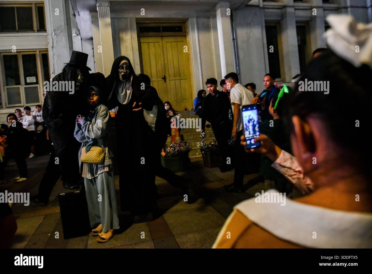 December 31, 2025, Bandung, West Java, Indonesia: Ghost cosplayers pose ...