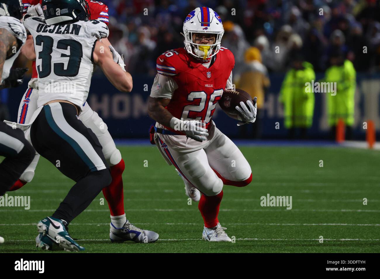 Buffalo Bills running back Ty Johnson (26) carries the ball during the ...