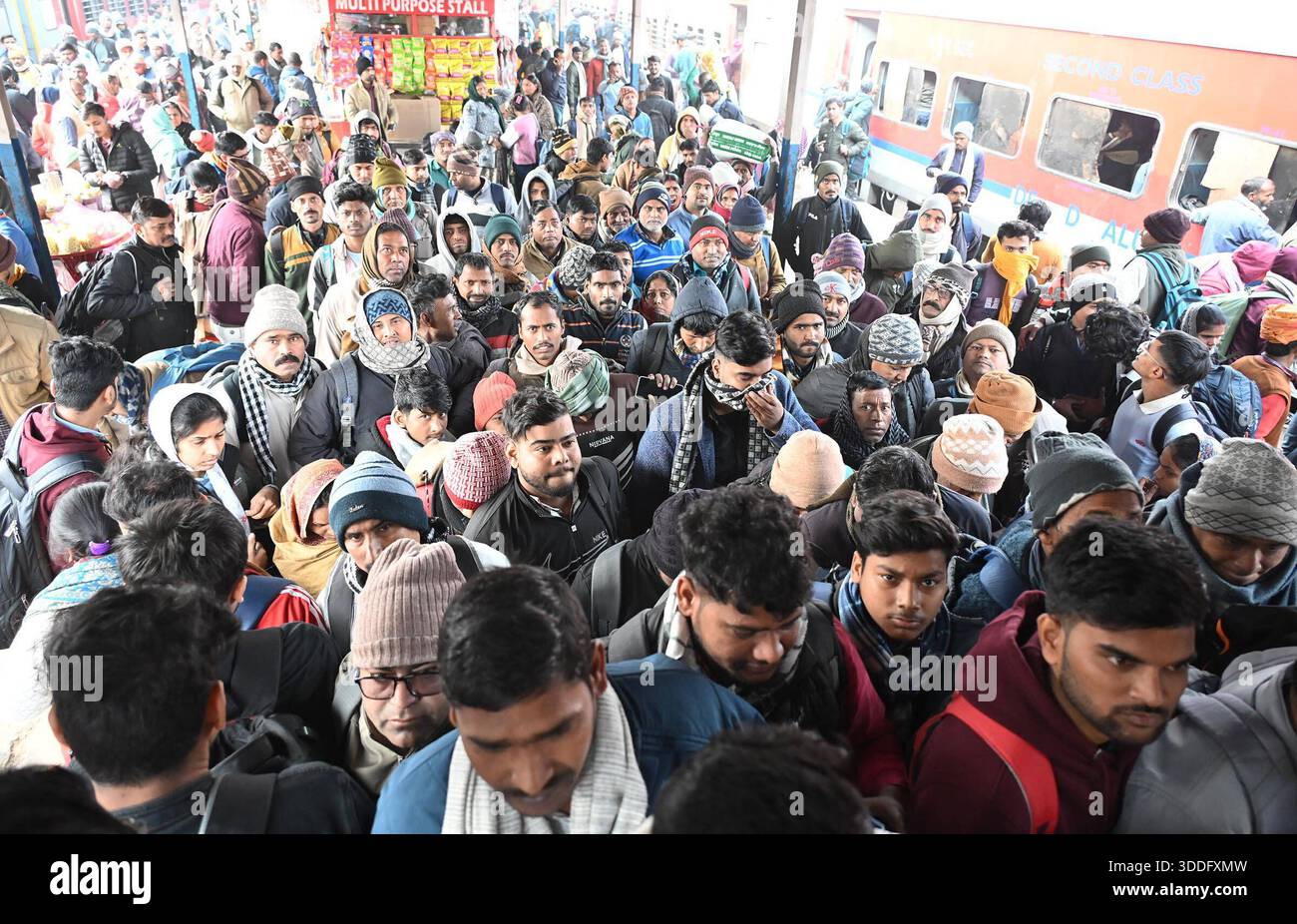 PATNA, INDIA - DECEMBER 31: A heavy rush of passengers is seen at Patna ...