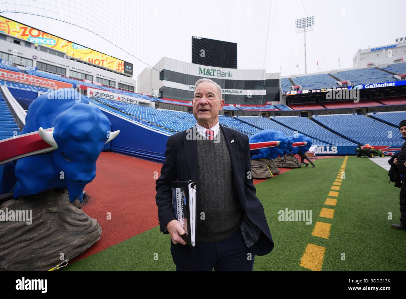 Chris Clark, Buffalo Bills Vice President of Security walks on the ...