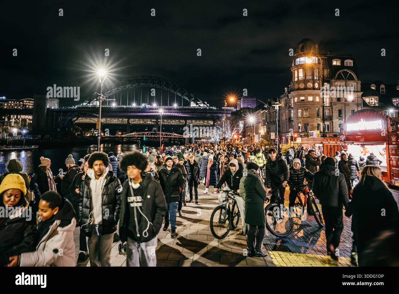 31st December 2025 - Newcastle, UK: Revellers celebrate New Years Eve ...